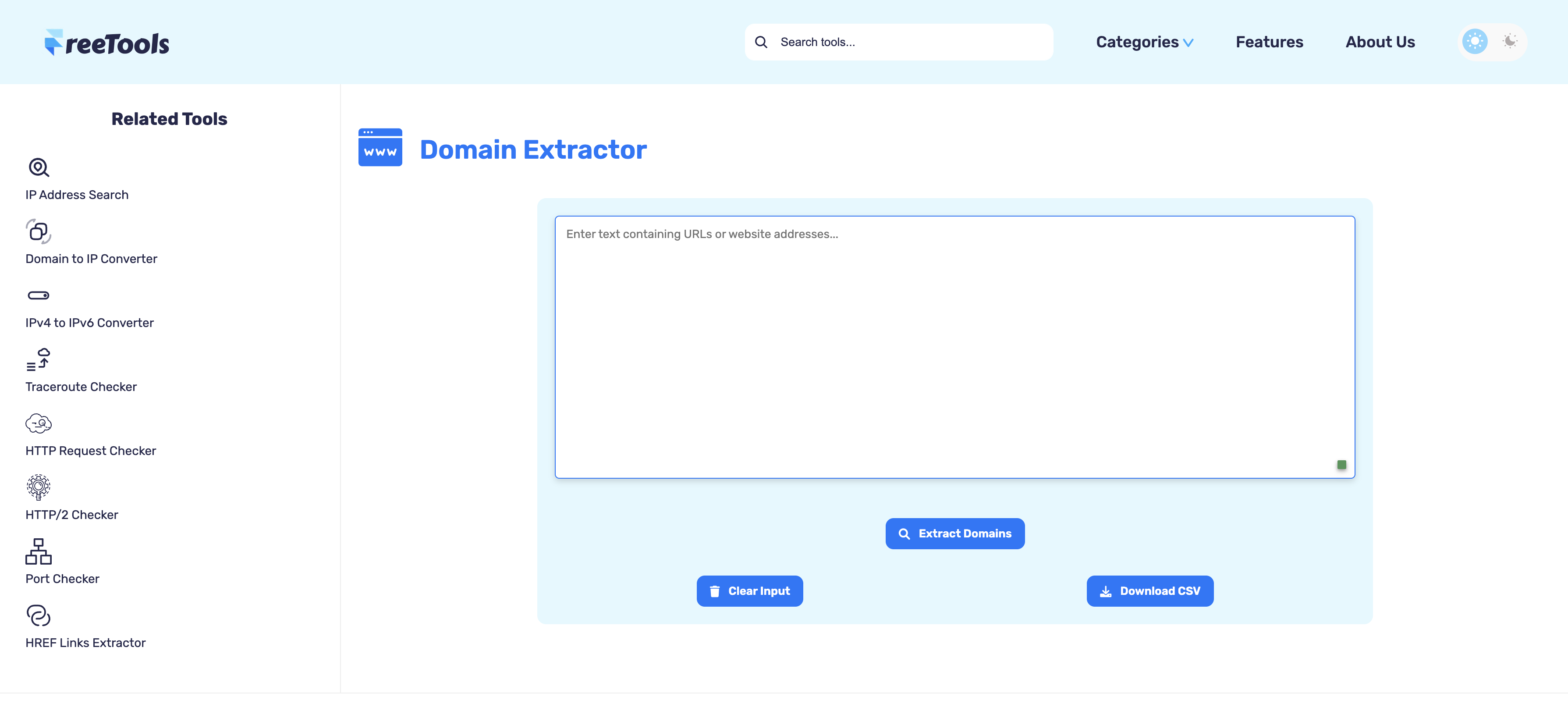 Domain Extractor Tool — Extract Domains from Text or URLs | FreeTools