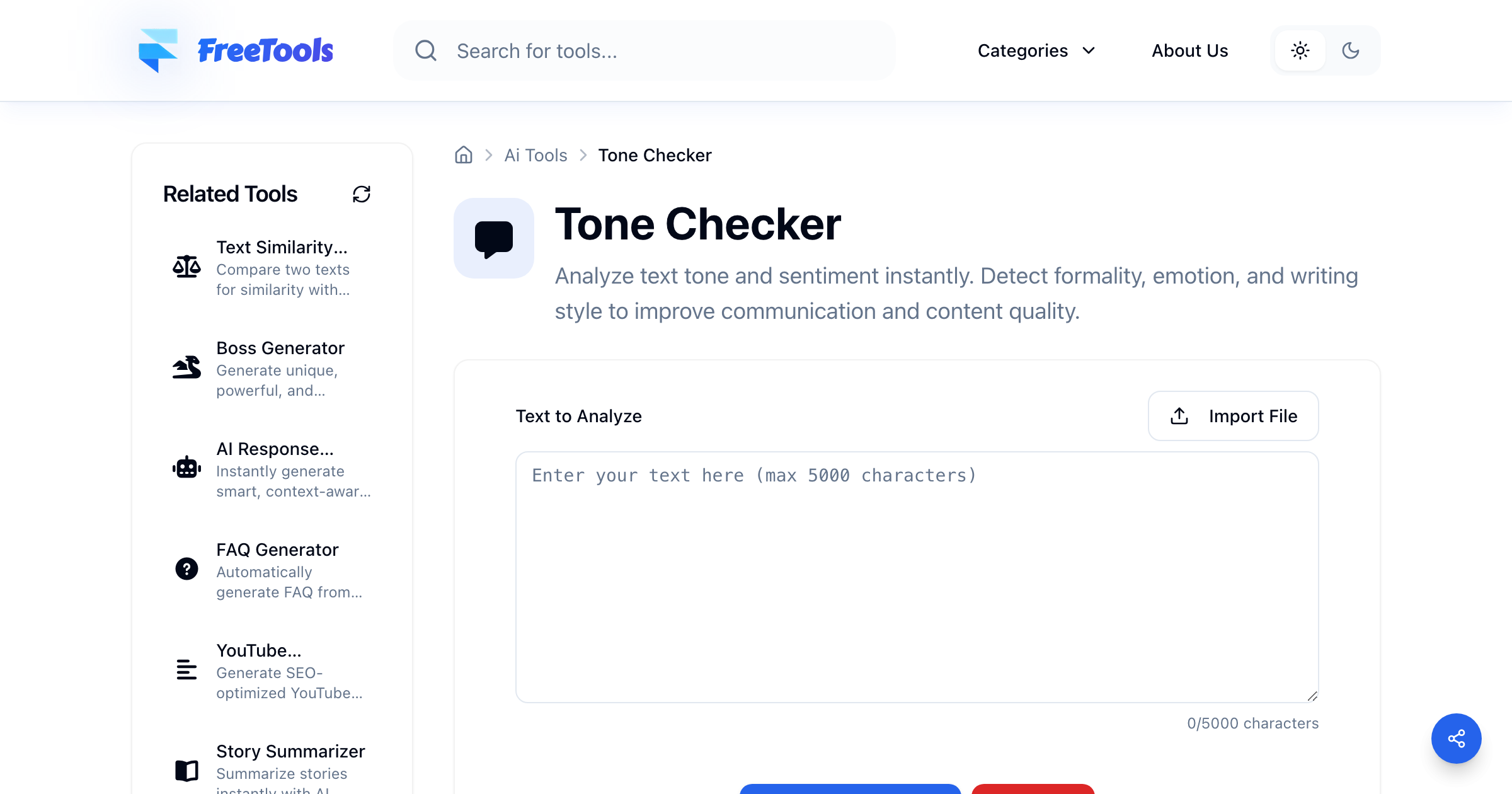 Tone Checker - Free Online Tool | Free Tools