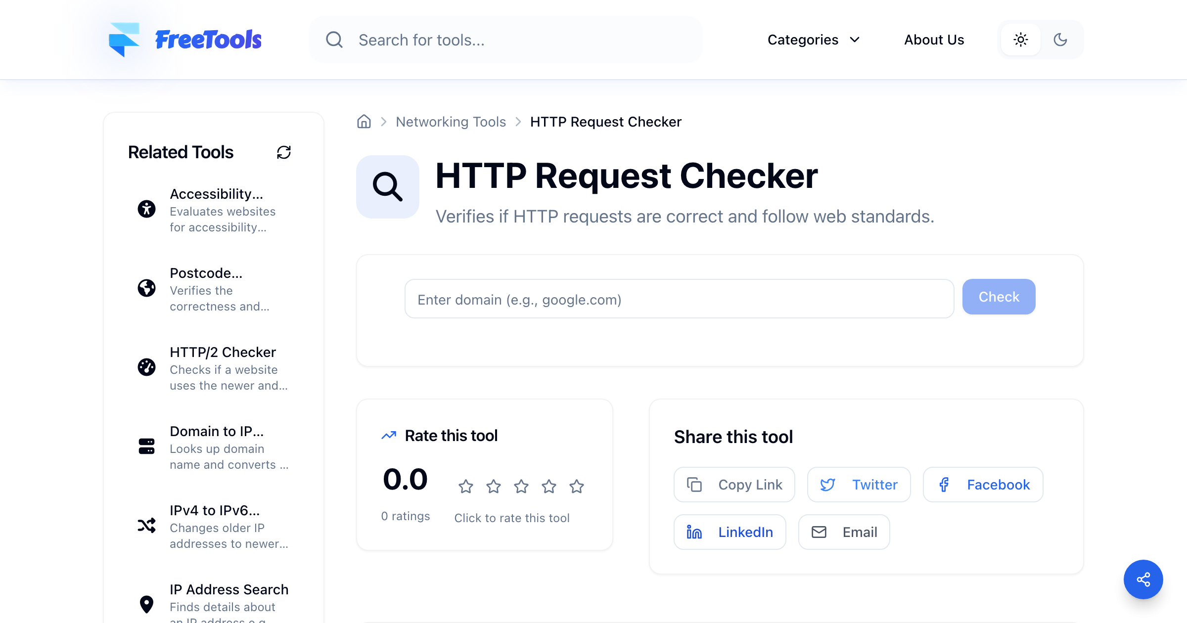HTTP Request Checker - Free Online Tool | Free Tools