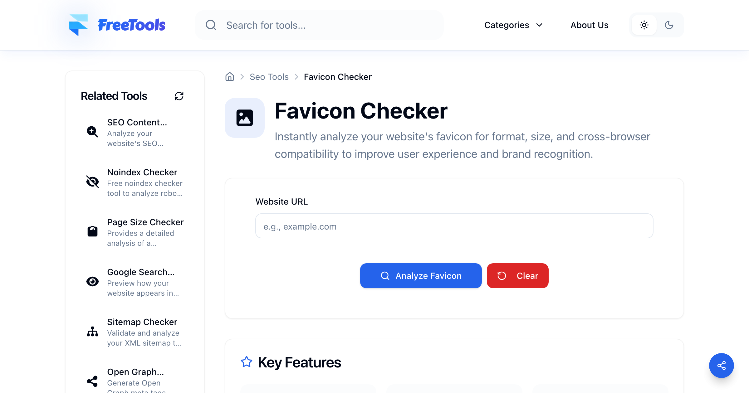 Favicon Checker - Free Online Tool | Free Tools