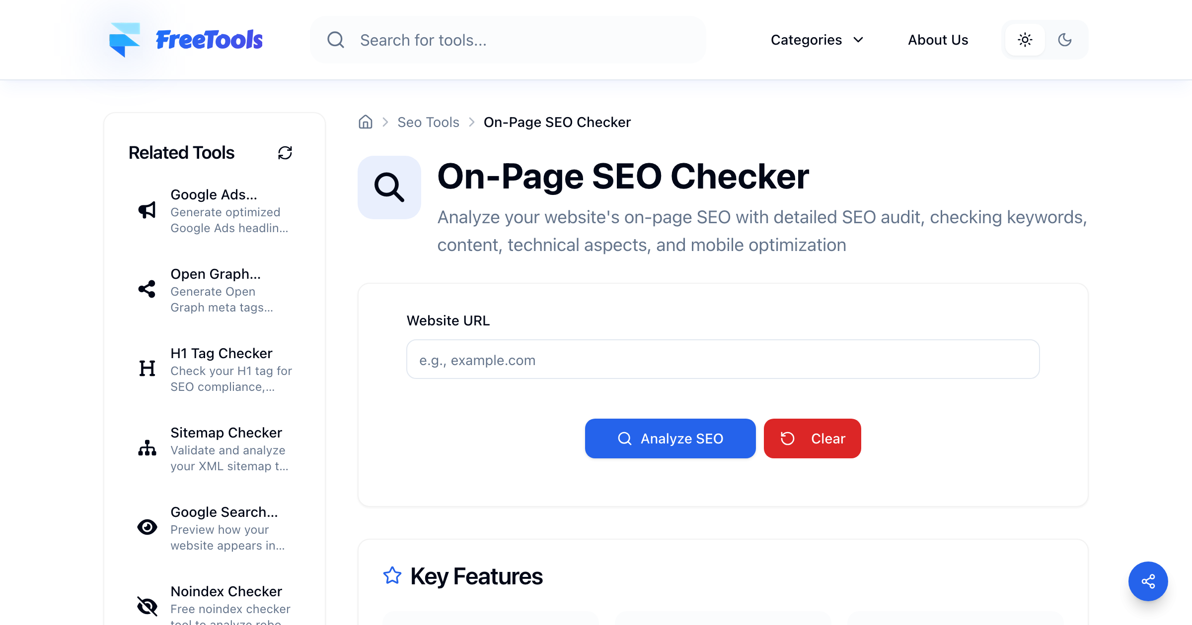 On-Page SEO Checker - Free Online Tool | Free Tools